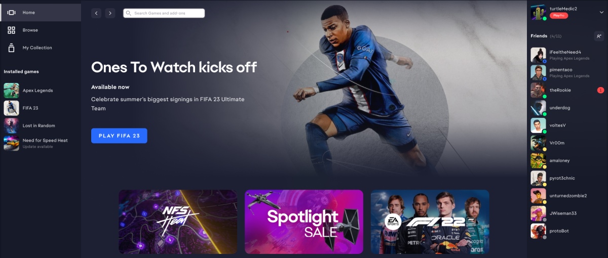EA App: descarga y transición de juegos desde Origin